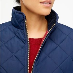 J. Crew | Jackets & Coats | Nwt J Crew Navy Diamond Quilted Puffer ...